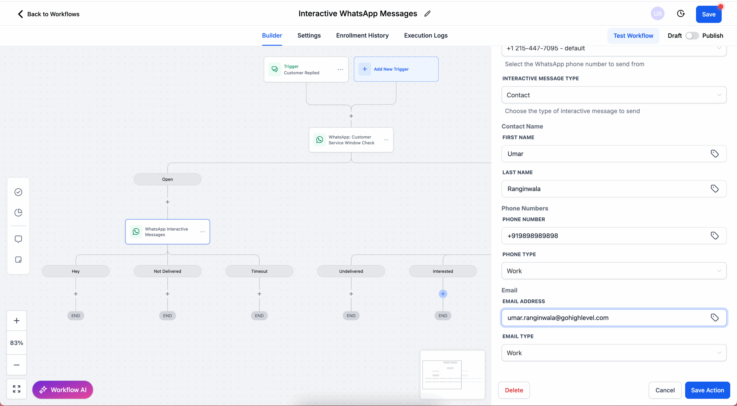 WhatsApp: Interactive Message for Chatbot flow - Clixio